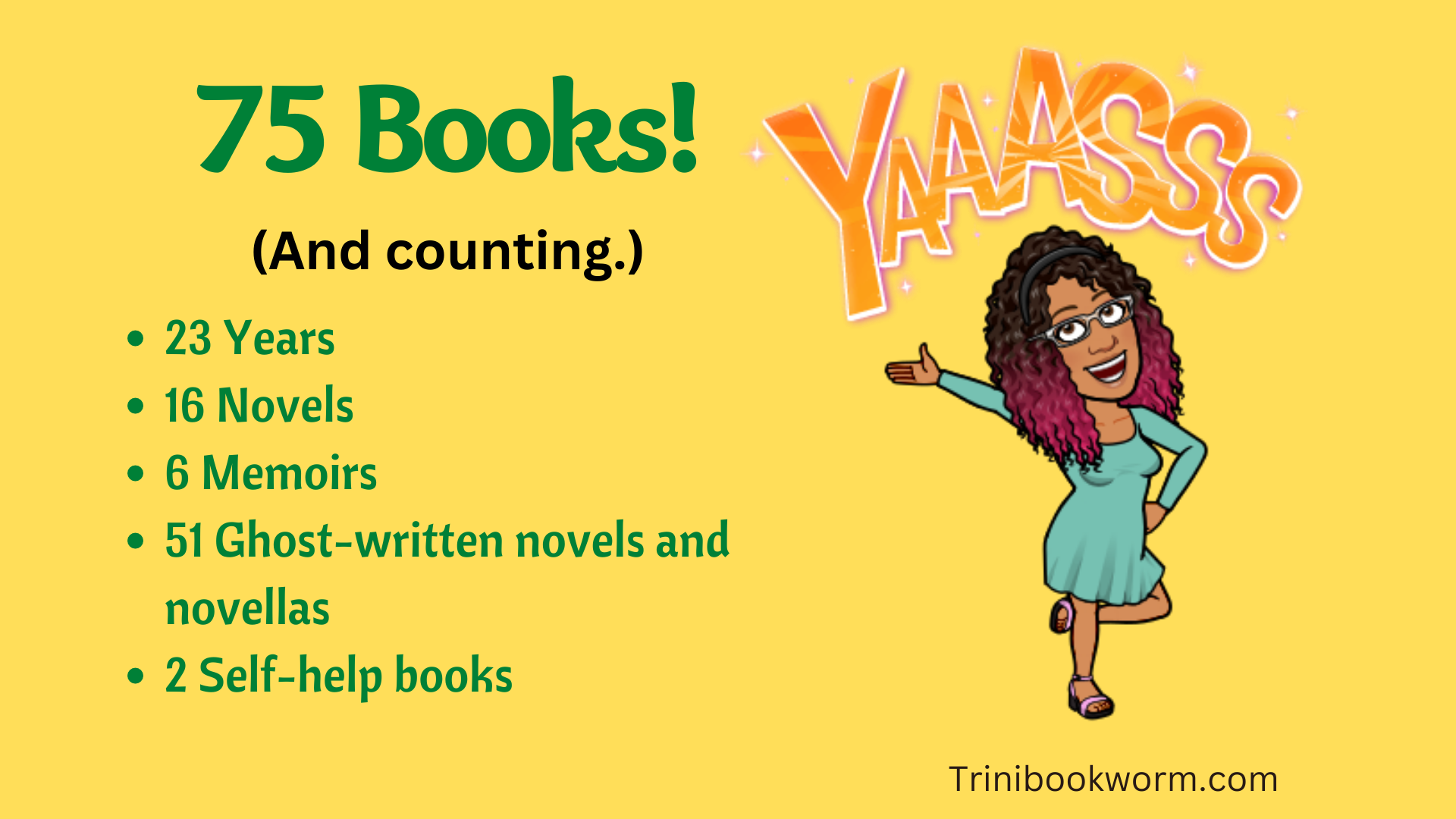Celebrating my 75th book!
